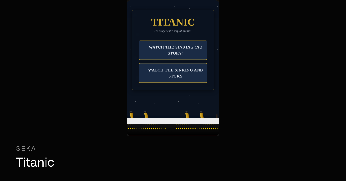 Titanic Play Free Sinking Simulator Online Sekai